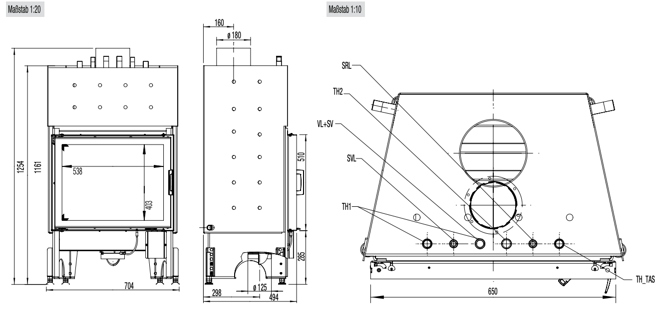 Hogar de leña calefactor 65X51K Aquaheat